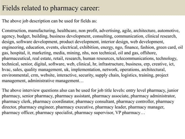 Top 10 pharmacy interview questions and answers | PPT