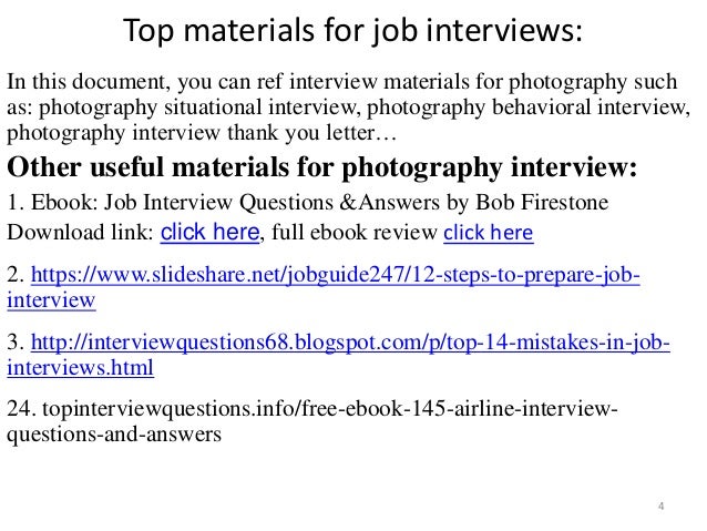 Top 36 photography interview questions with answers pdf