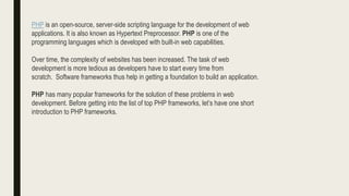 Top 10 php frameworks in 2021 | PPT