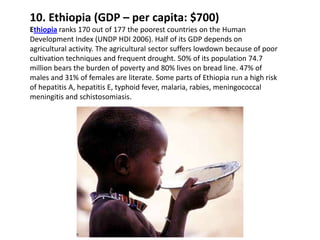 Top 10 poor countries | PPTX
