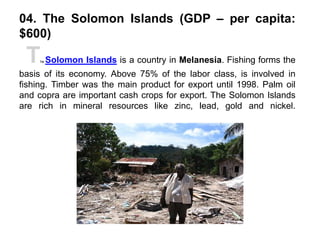 Top 10 poor countries | PPTX