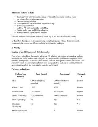 Top 10 Press Release Distribution Platforms in 2025 | DOCX