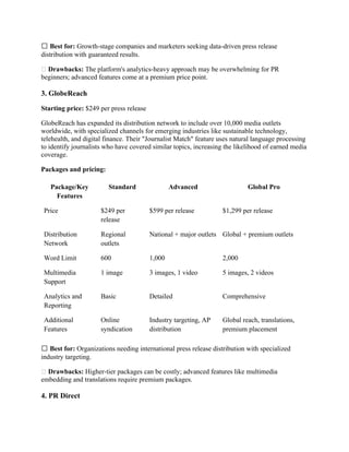 Top 10 Press Release Distribution Platforms in 2025 | DOCX