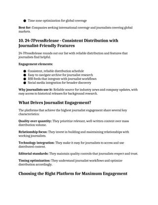 Top 10 Press Release Distribution Platforms with Highest Journalist ...