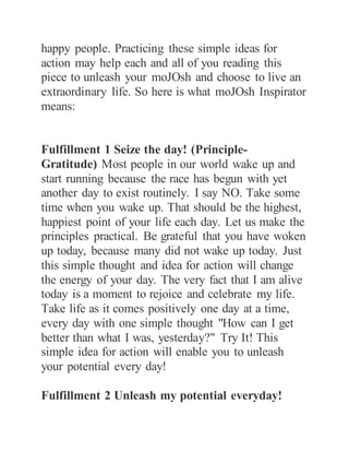 Top 10 principles of a happy life | DOCX