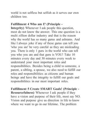 Top 10 principles of a happy life | DOCX