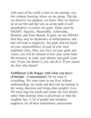 Top 10 principles of a happy life | DOCX