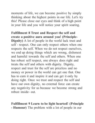 Top 10 principles of a happy life | DOCX