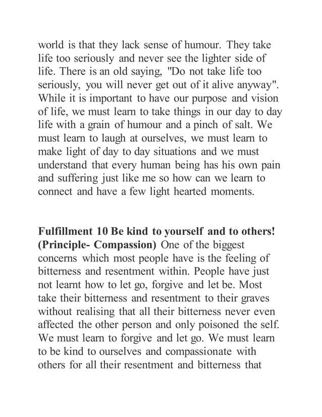 Top 10 principles of a happy life | PDF