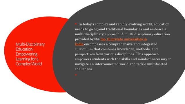 Multi-Disciplinary Education: Empowering Learning for a Complex World ...