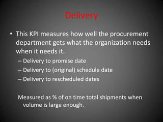 Top 10 Procurement KPI\'s | PPT