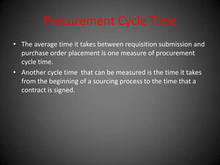 Top 10 Procurement KPI\'s | PPT
