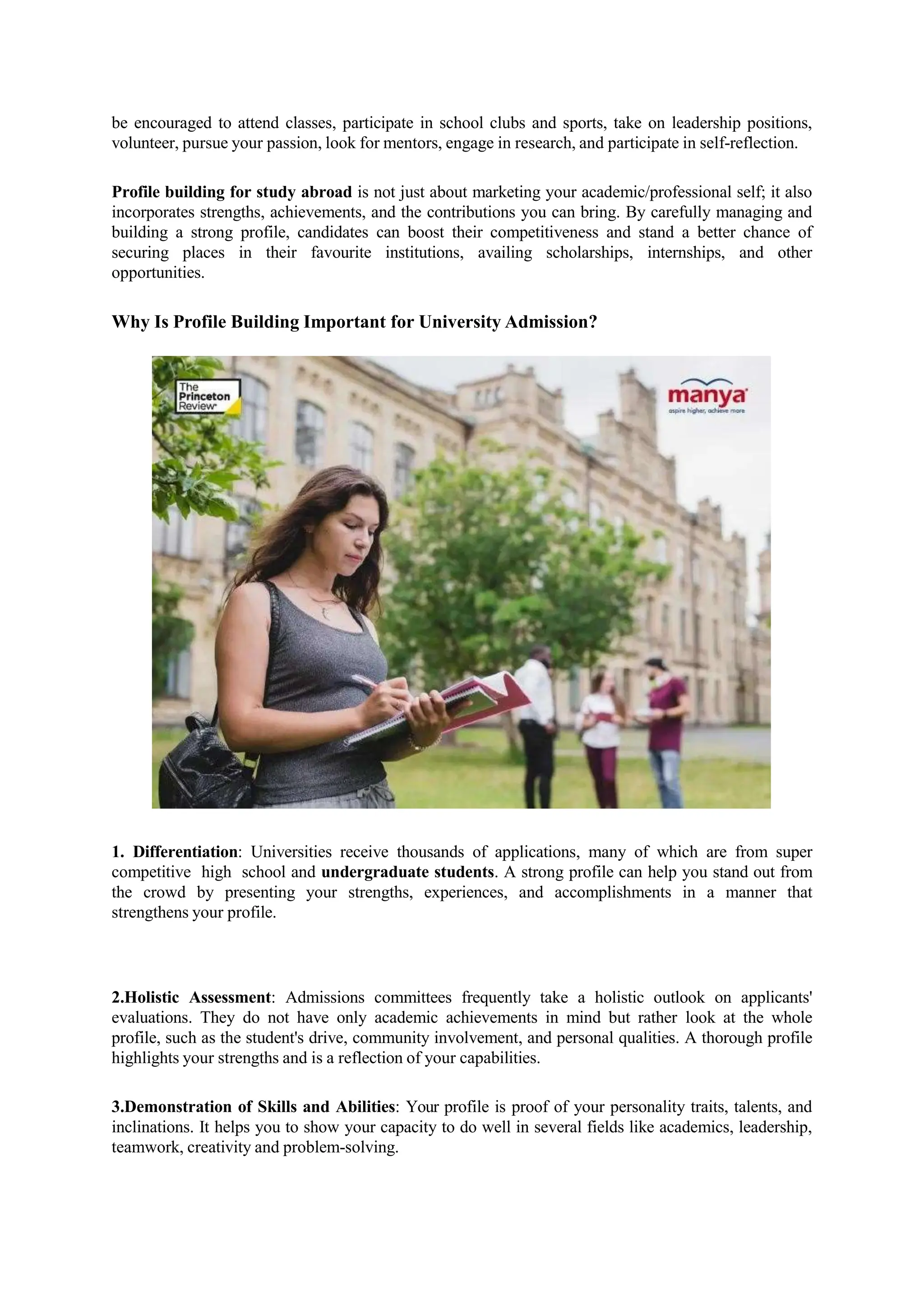 Top 10 Profile Building Tips for Your Dream University Admission.pptx ...