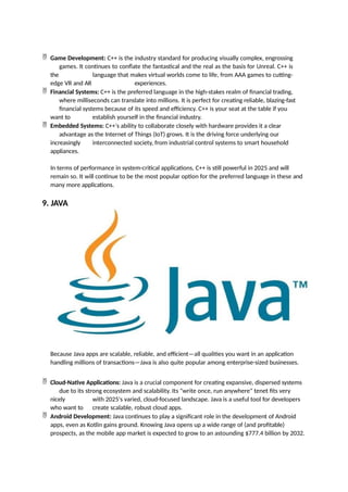 Top 10 Programming Languages to Learn in 2025.pptx