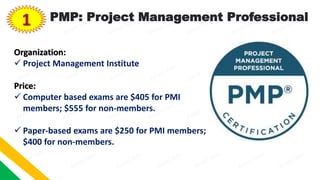 Top 10 project management certification | PPT