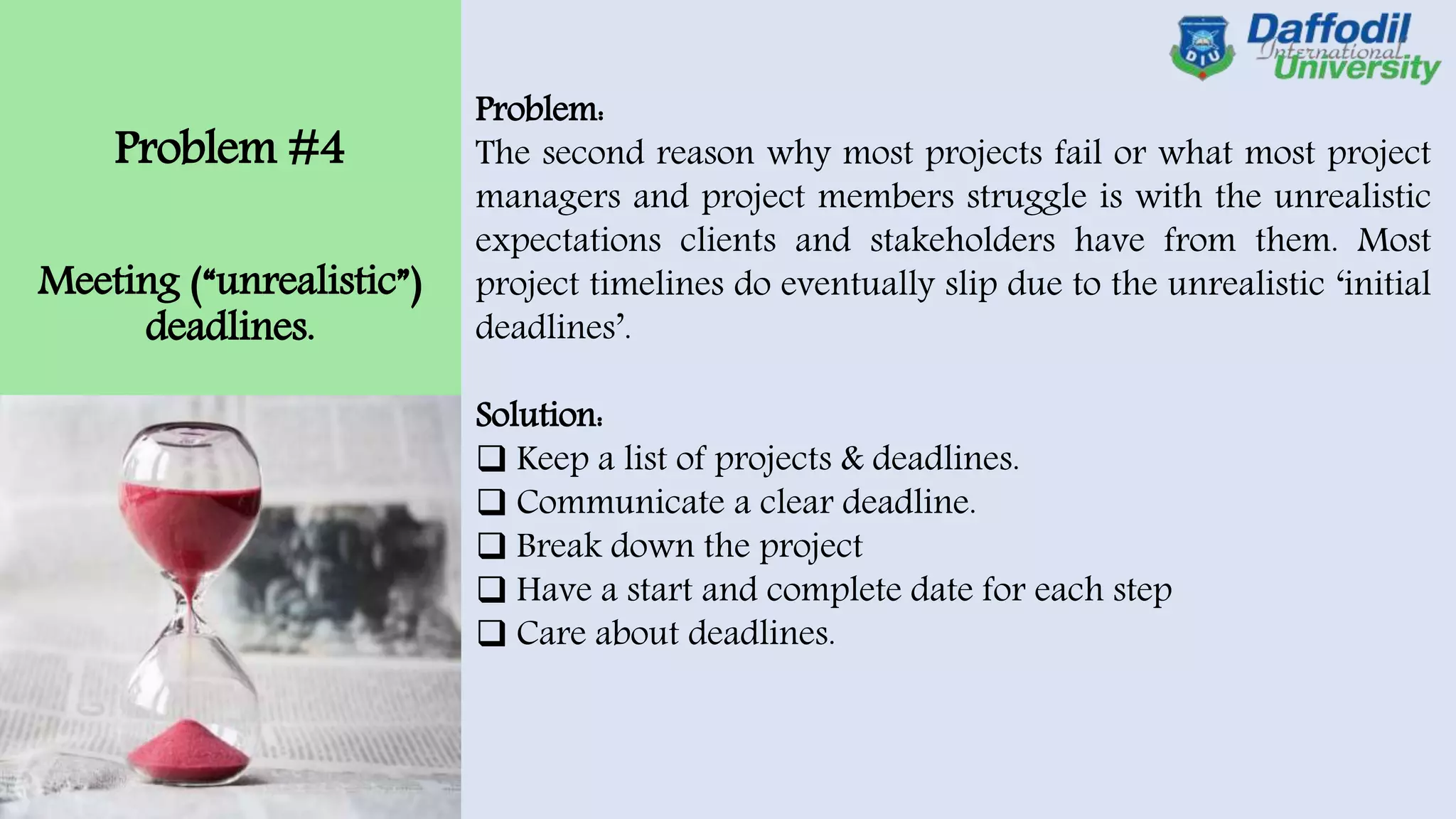 Top 10 project mgt. problems | PPT