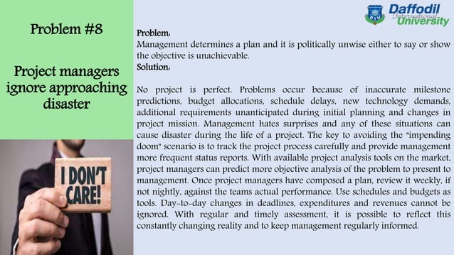 Top 10 project mgt. problems | PPT