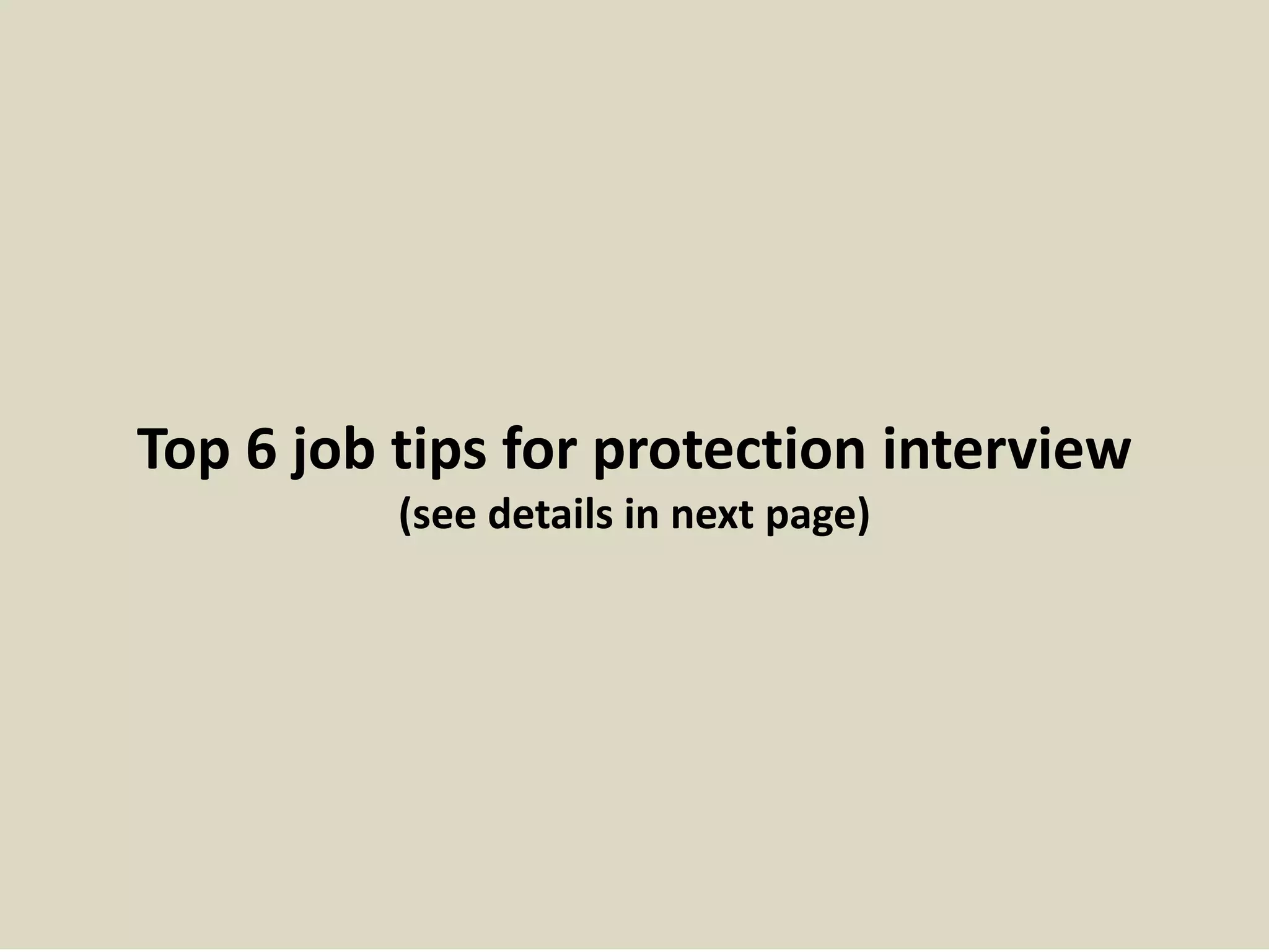 Top 10 protection interview questions with answers | PPTX