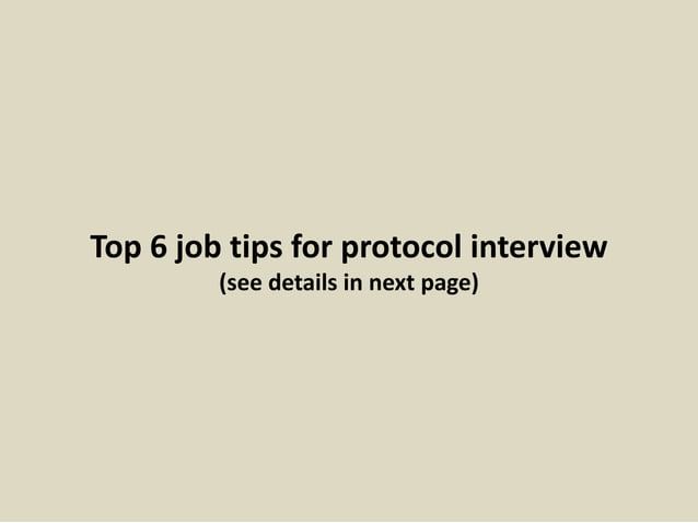 Top 10 protocol interview questions with answers | PPTX