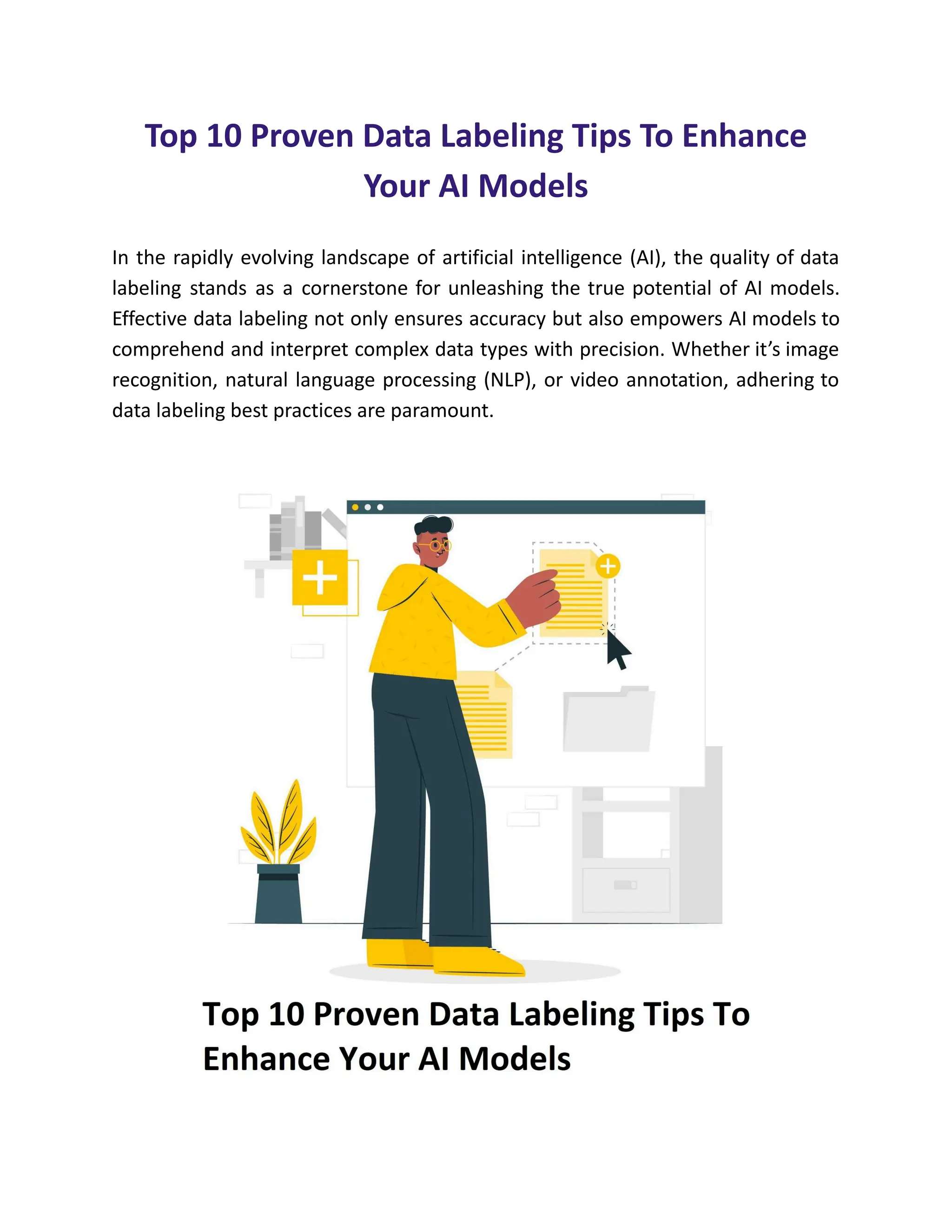 Top 10 Proven Data Labeling Tips To Enhance Your AI Models | PDF