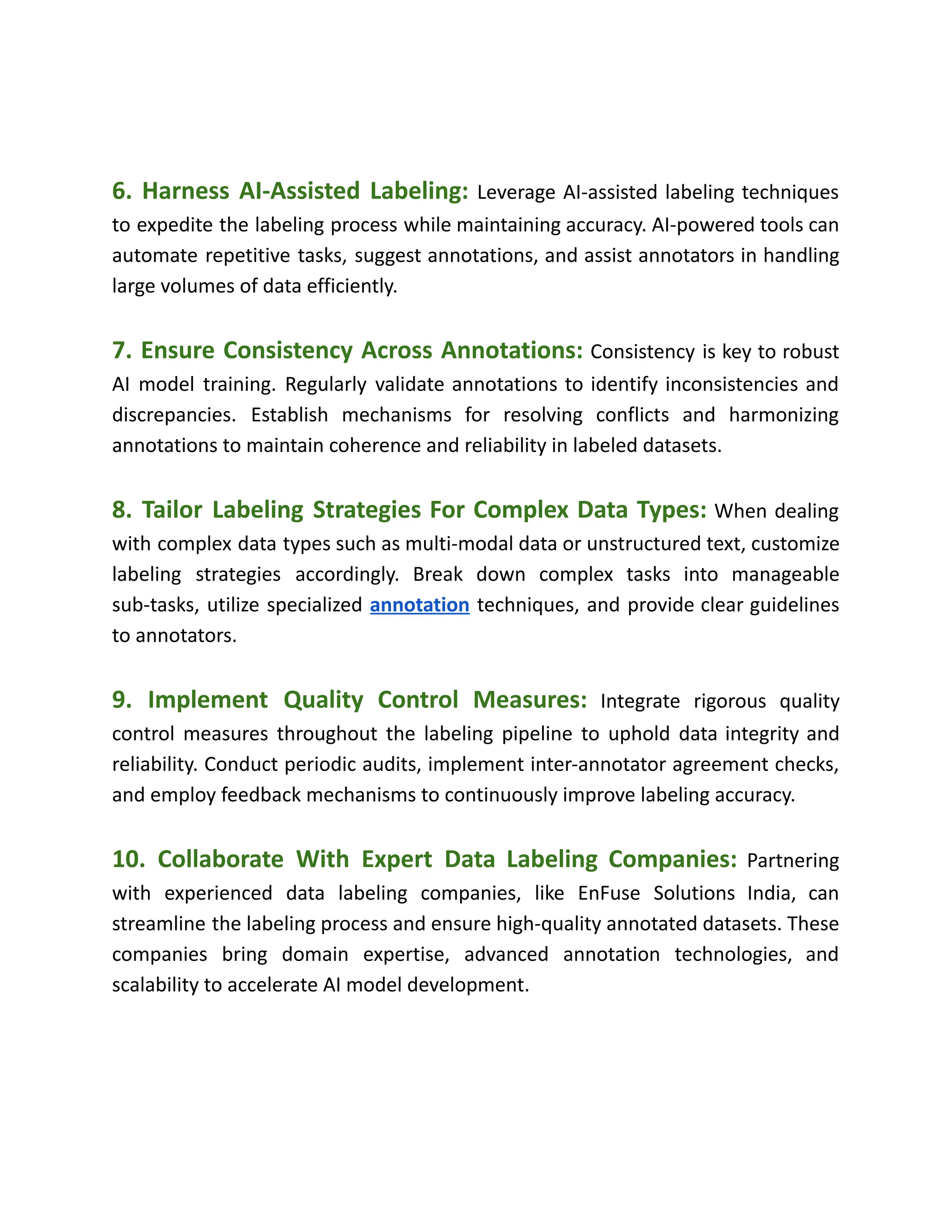 Top 10 Proven Data Labeling Tips To Enhance Your AI Models | PDF