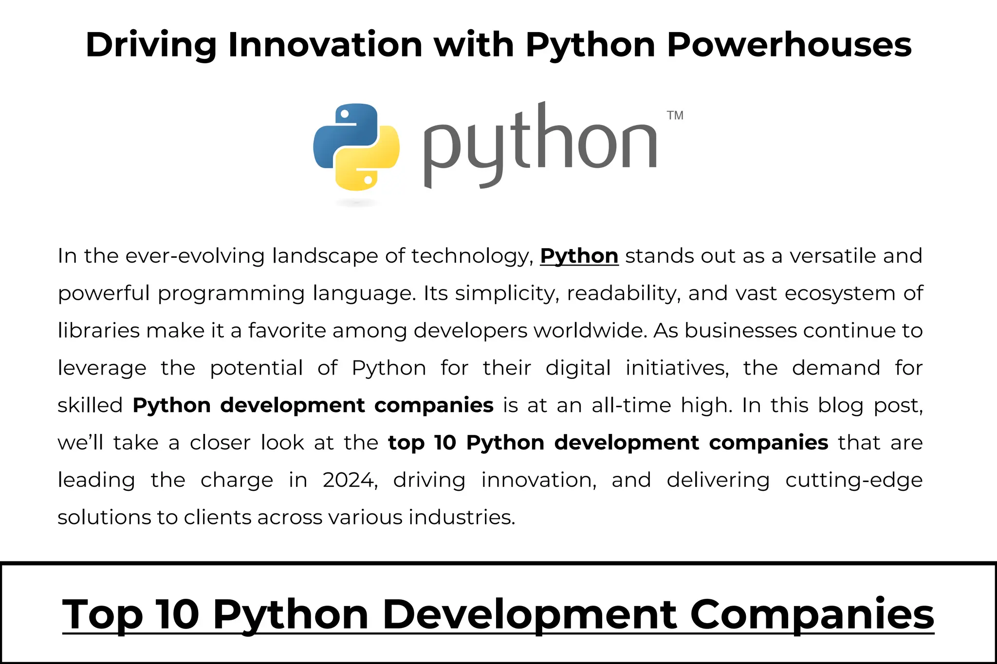 Top 10 Python Development Companies - ☎ +1 9177322215 | PPT
