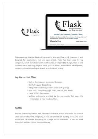 Top 10 python frameworks for web development in 2020 | PDF