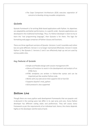 Top 10 python frameworks for web development in 2020 | PDF