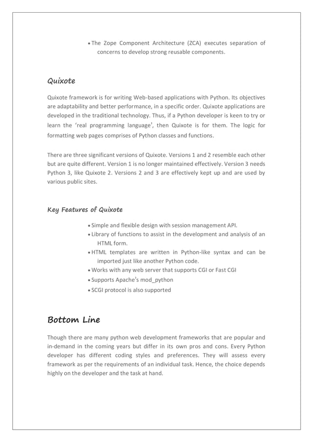 Top 10 python frameworks for web development in 2020 | PDF