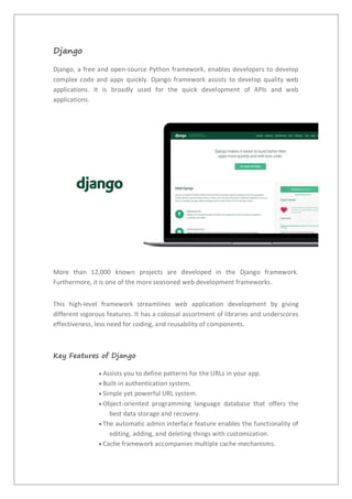 Top 10 python frameworks for web development in 2020 | PDF