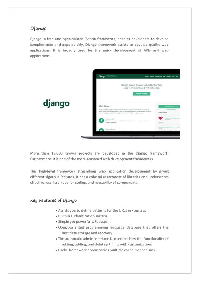 Top 10 python frameworks for web development in 2020 | PDF