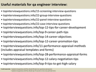 Top 10 qa engineer interview questions and answers | PPT