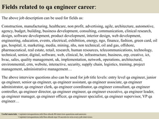 Top 10 qa engineer interview questions and answers | PPTX