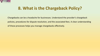 Top 10 Questions all businesses must ask a payment provider | PPT