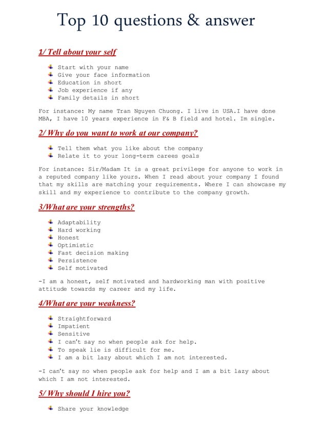 Top 10 questions & answer | PDF