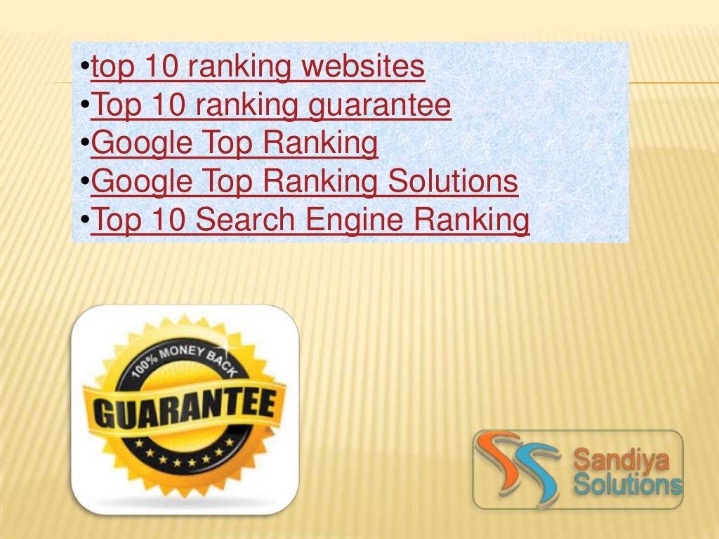 Top 10 ranking websites
