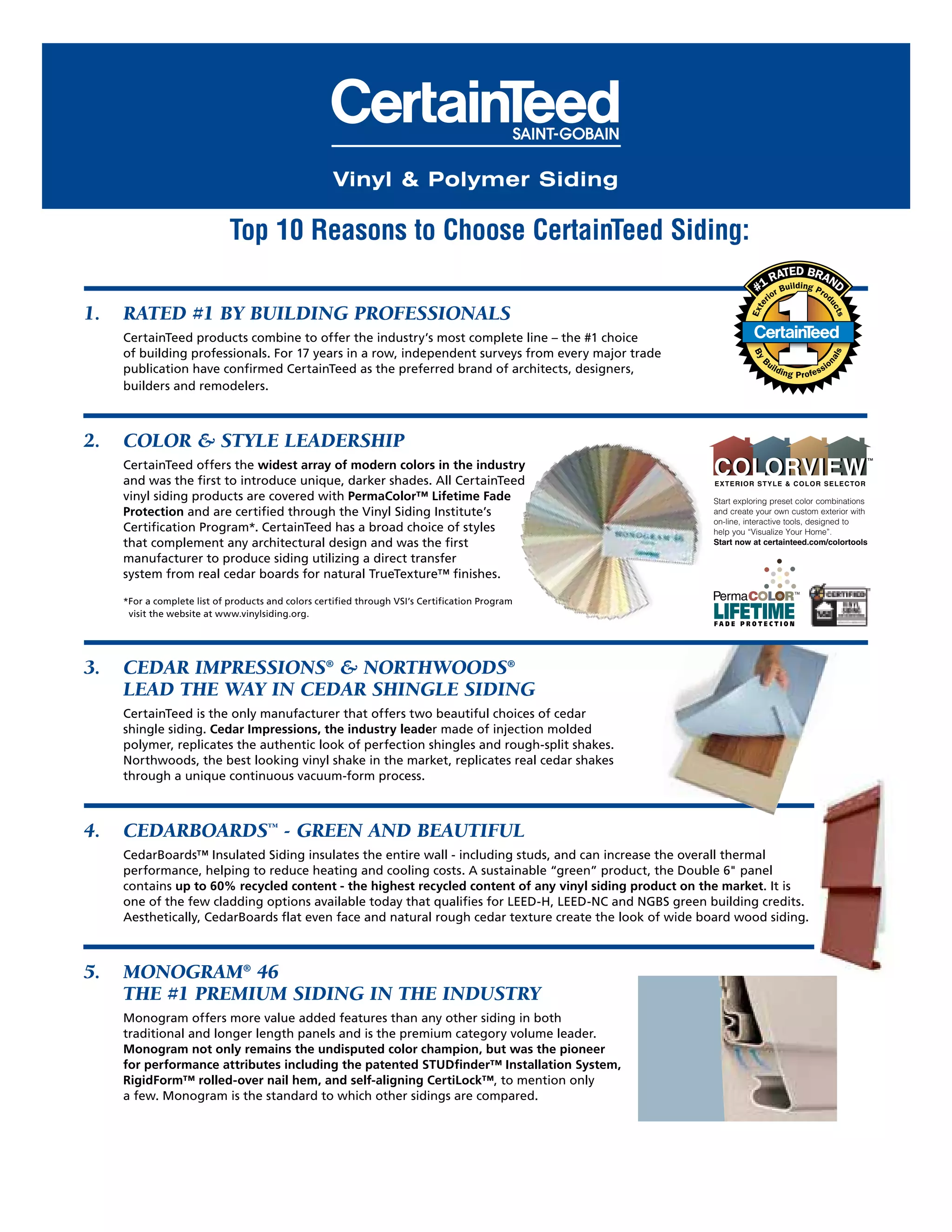 Top 10 reasons to choose certain teed siding | PDF