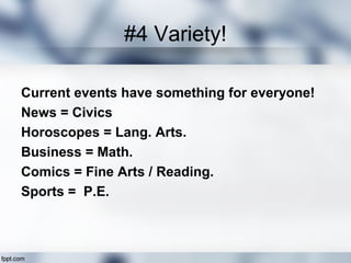 Top 10 Reasons To Use Current Events In Your Classroom | PPT
