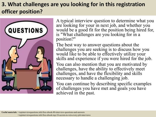 Top 10 registration officer interview questions and answers | PPT