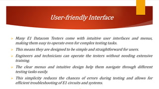 Top 10 Remarkable Benefits of E1 Datacom Tester You Should Know | PPTX
