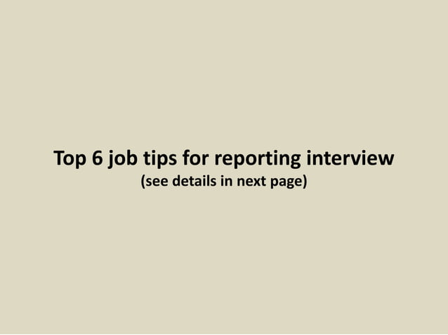 Top 10 reporting interview questions with answers | PPT