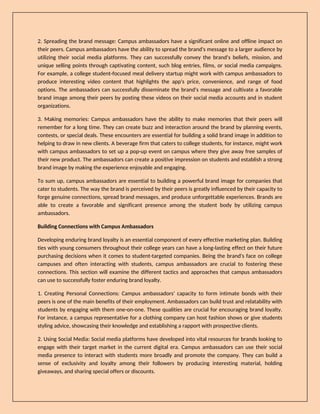 Top 10 Reputable Student Brand Ambassador Programs | PDF