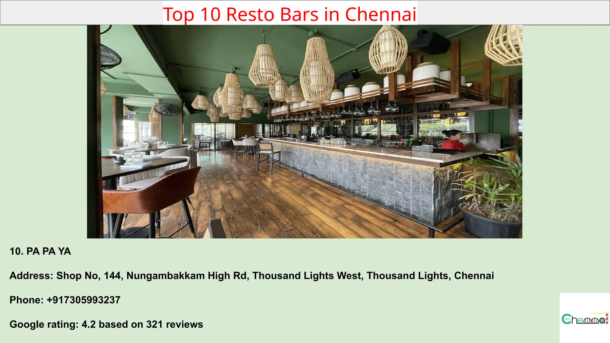 Top 10 Resto Bars in Chennai-resto bars in chennai | PPT | Free Download