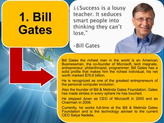 Top 10 richest people in the world | PPTX