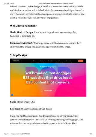 Top 10 SaaS Design Agencies Redefining Creativity in 2024.pdf