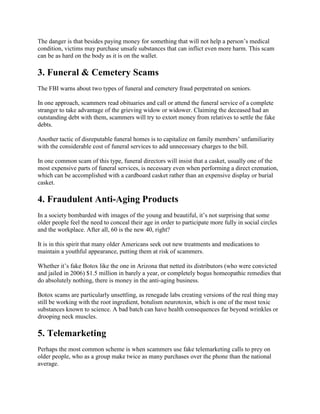 Top 10 Scams Targeting Seniors | PDF