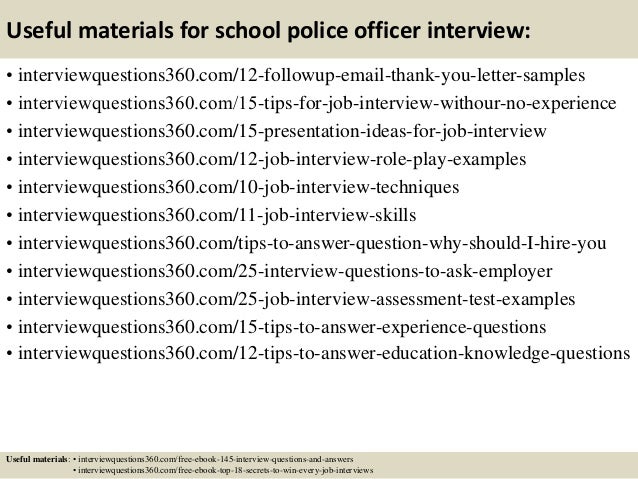 Top 10 school police officer interview questions and answers