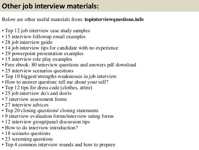 Top 10 screening interview questions with answers