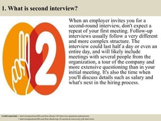 Top 10 second interview questions and answers | PPT