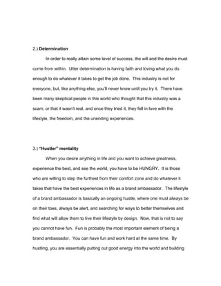 Top 10 Qualities of a Brand Ambassador | PDF | Advertising Industry ...